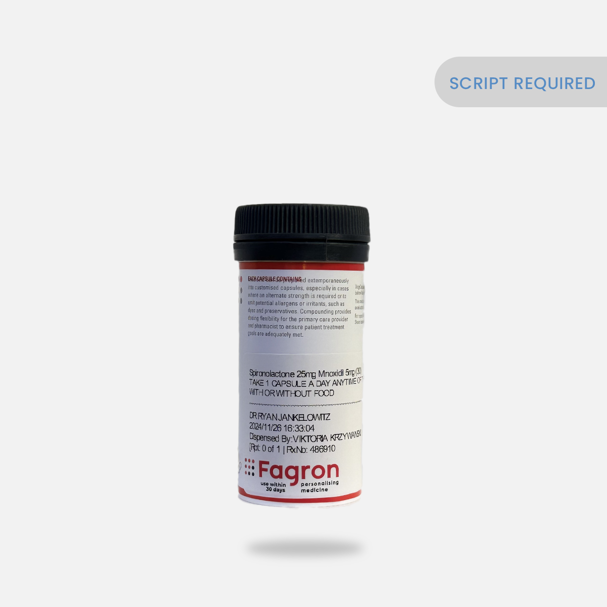 MHR’s Minox(idil) 5MG & Spirono(lactone) 25MG Capsules For Women ...